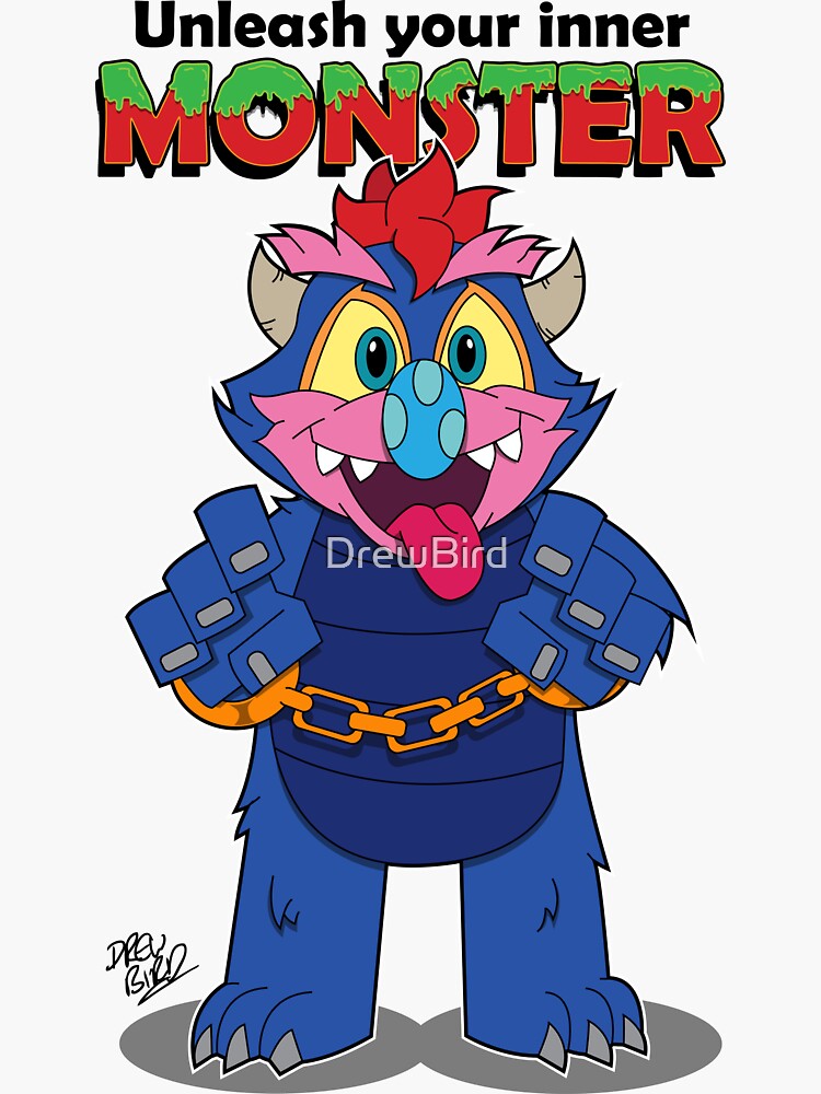 "Unleash your inner Monster" Sticker for Sale by DrewBird | Redbubble