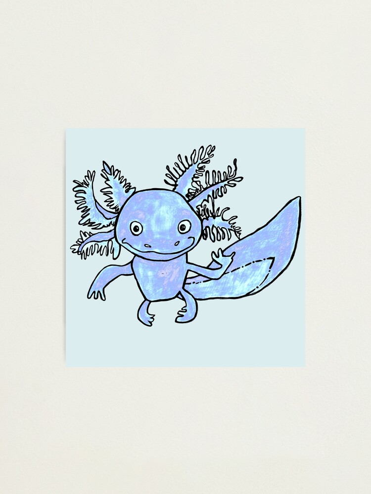 "Cute Axolotl, Axolotl Art, Blue Axolotl, Mexican Walking Fish ...