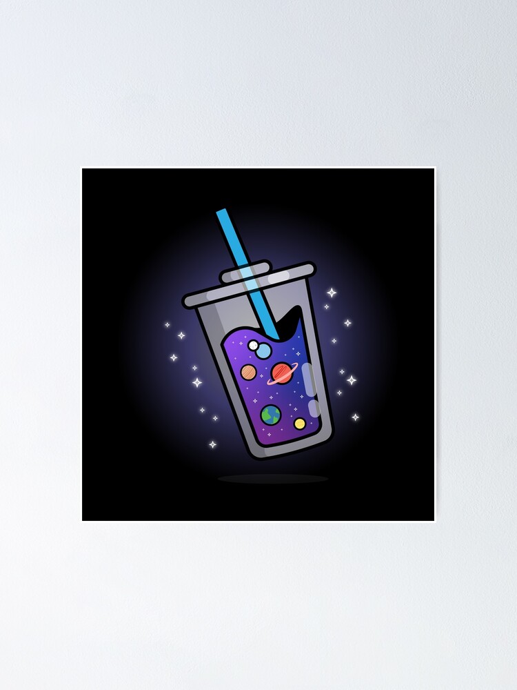 "Solar System Boba Tea" Poster for Sale by jmarzolf | Redbubble