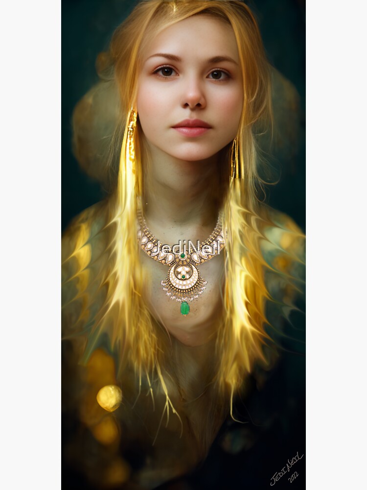 "Beautiful Blonde Woman, Abby, in Gold and Gems - Attractive Portrait ...