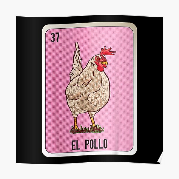 Póster «Cartones de bingo de lotería de jerga mexicana El Pollo» de ...