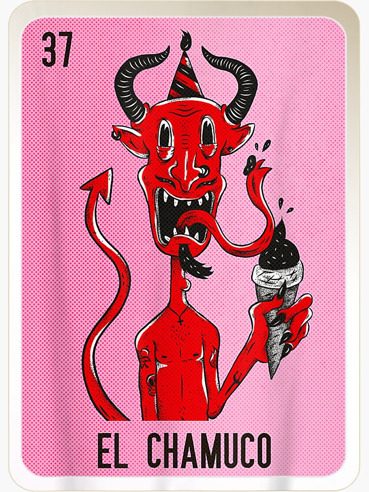 Pegatina «Cartones de bingo de lotería de la jerga mexicana El Chamuco ...