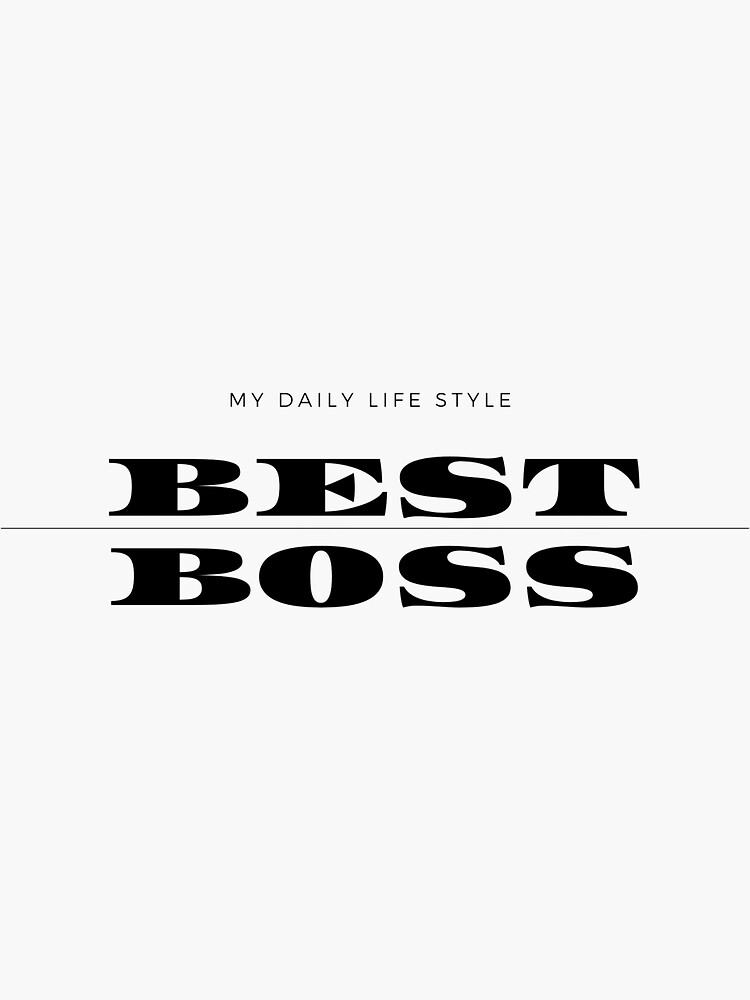 "Best Boss" Sticker for Sale by tpostpam | Redbubble