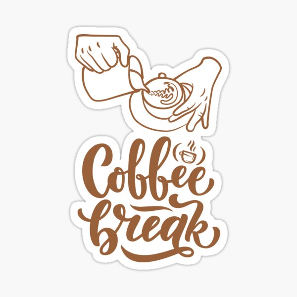 "Coffee Break" Sticker for Sale by flutifull | Redbubble