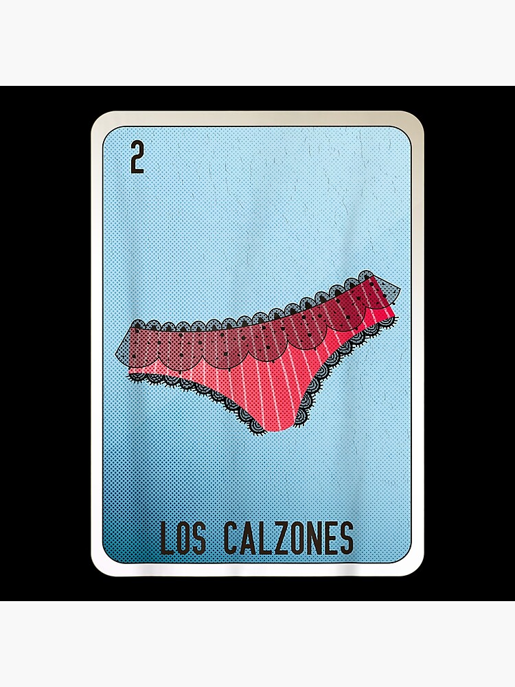 Póster «Cartones de bingo de lotería de la jerga mexicana Los Calzones» de Shapovalovvadim ...