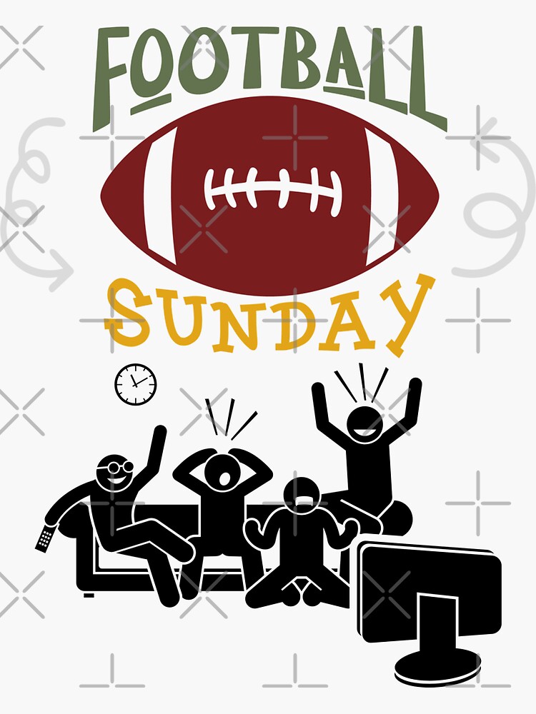"Football Sunday and Friends" Sticker for Sale by Javoni-World | Redbubble