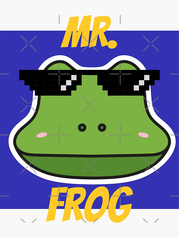 "Cute Frog - thug life frog" Sticker for Sale by TeeStreetCo | Redbubble