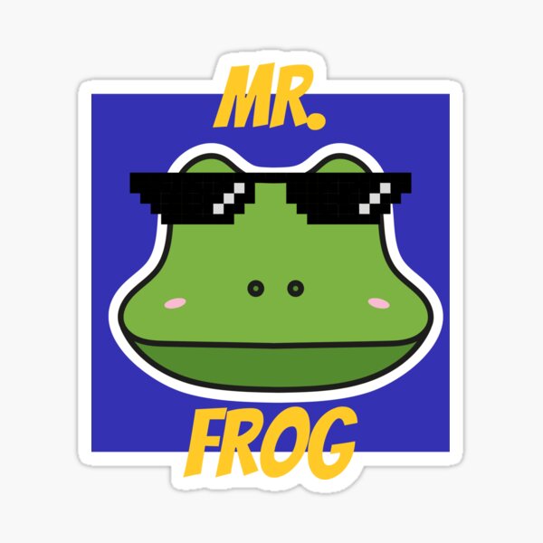 "Cute Frog - thug life frog" Sticker for Sale by TeeStreetCo | Redbubble