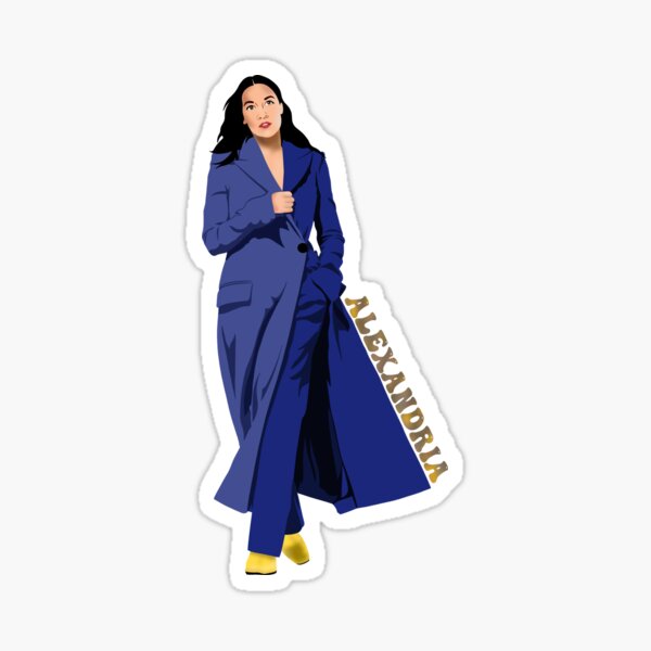 "AOC Blue Power Suit" Sticker for Sale by mmsmusings | Redbubble