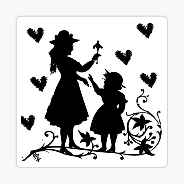 Mom And Daughter Love Sticker For Sale By Blankcrafts Redbubble