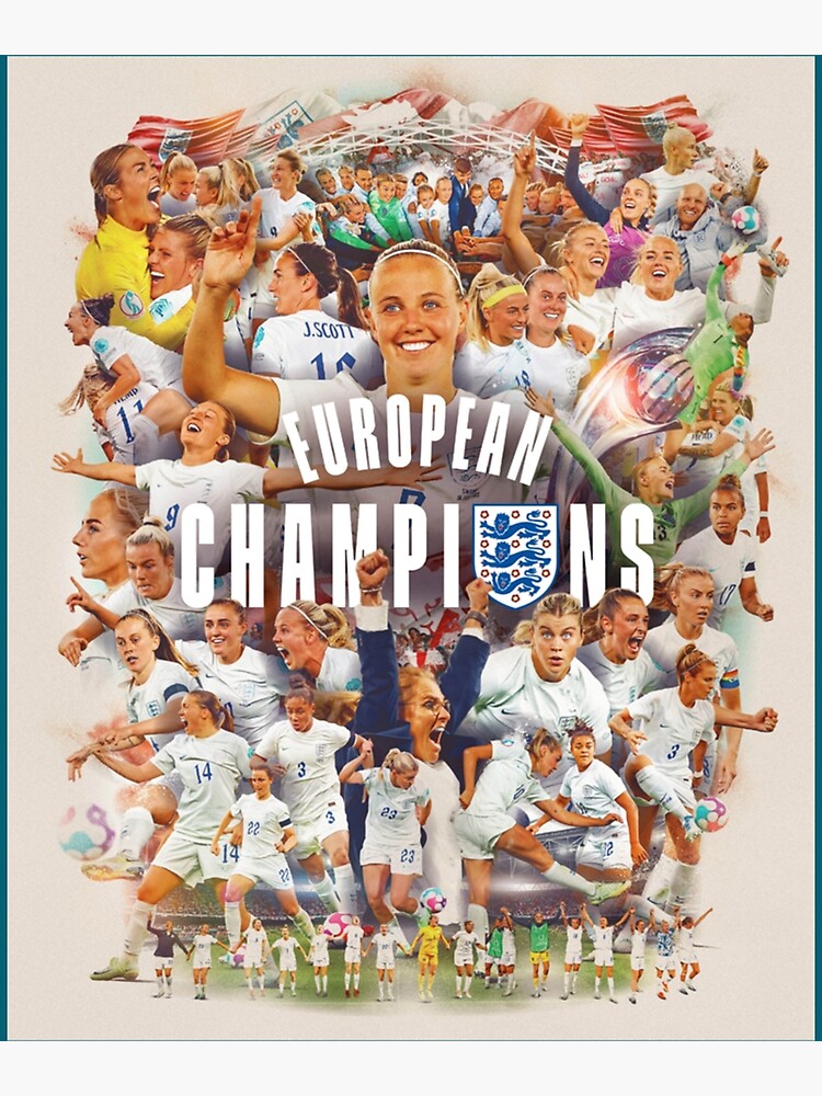 "Lionesses England European Champions " Poster for Sale by DermotBurns ...