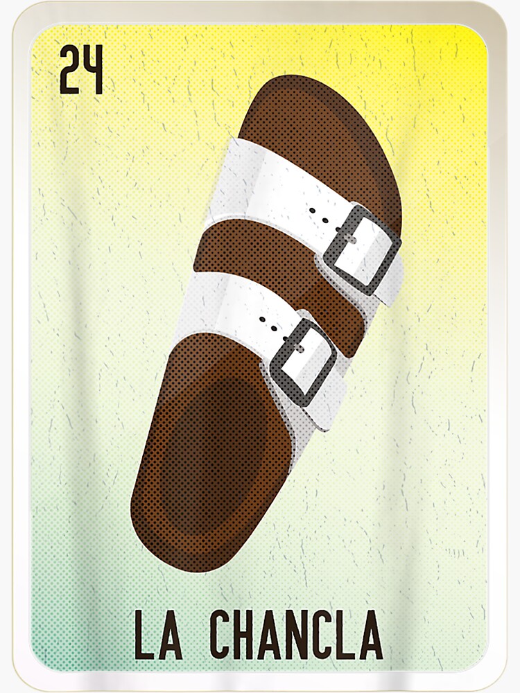 Pegatina «Cartones de Bingo de Lotería Mexicana La Chancla» de Shapovalovvadim | Redbubble
