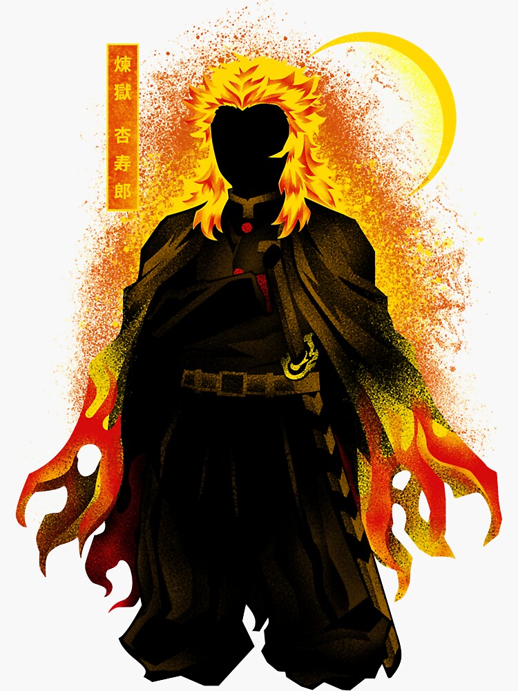 "Kyojuro Hashira - Dark Shadow" Sticker for Sale by detten5c7r | Redbubble
