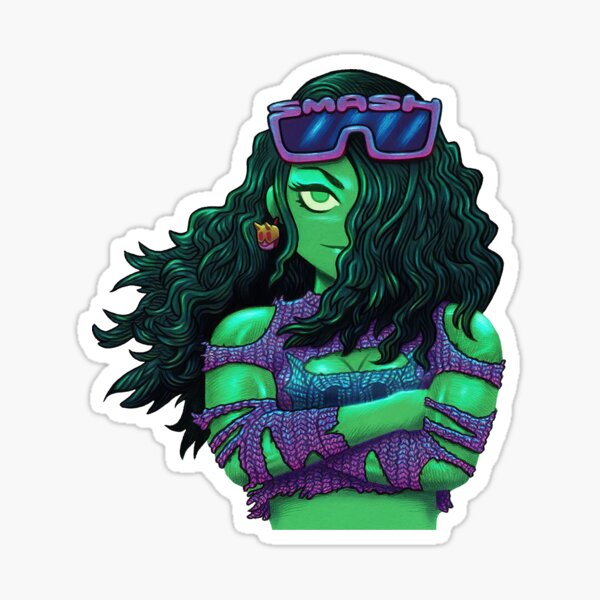 "She-Hulk-Art" Sticker for Sale by PaulaBland | Redbubble