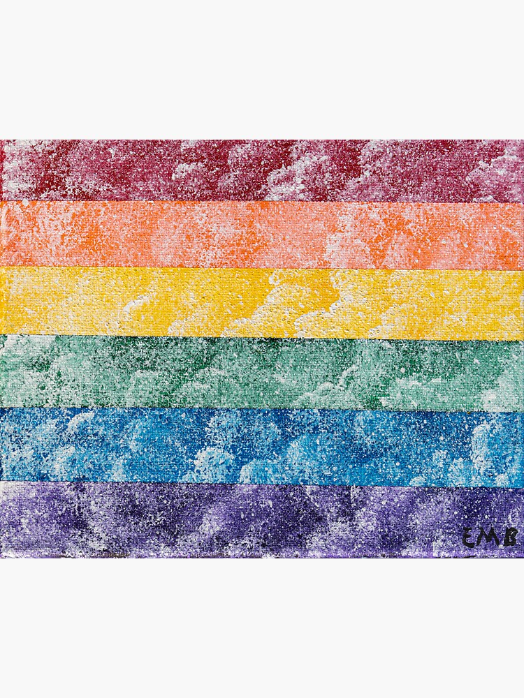 "6 Color Rainbow Pride Flag - Clouds" Sticker for Sale by ErikMBsArt ...