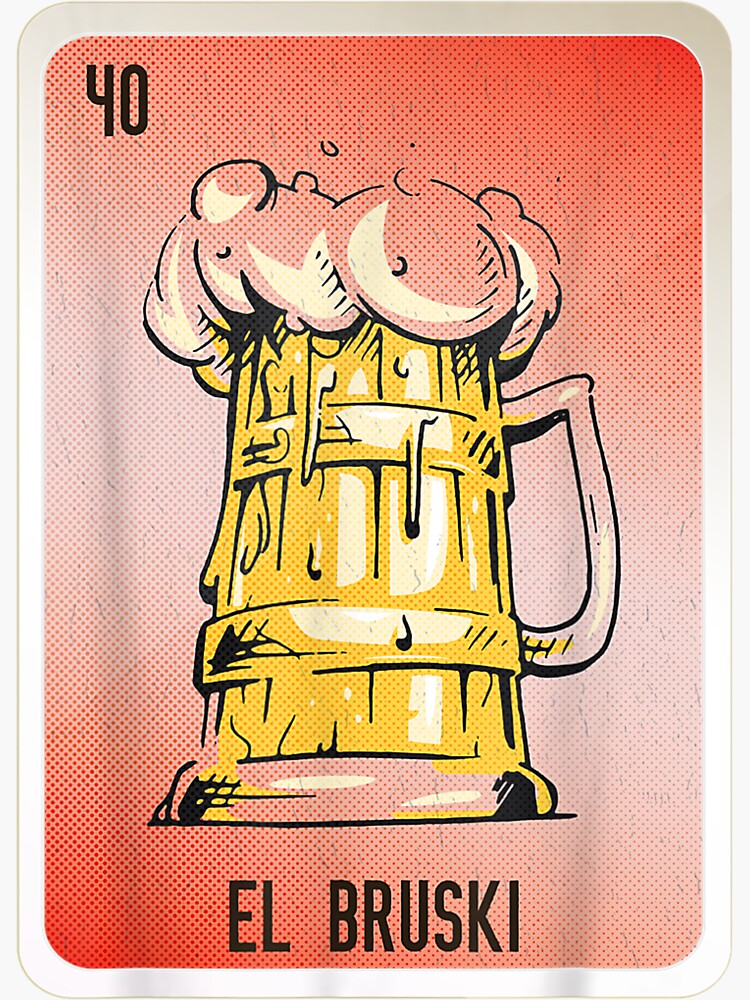 Pegatina «Cartones de Bingo de Lotería Mexicana EL Bruski» de Shapovalovvadim | Redbubble