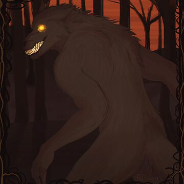 "The Michigan Dogman - Cryptid Print" Sticker for Sale by JoItiks ...