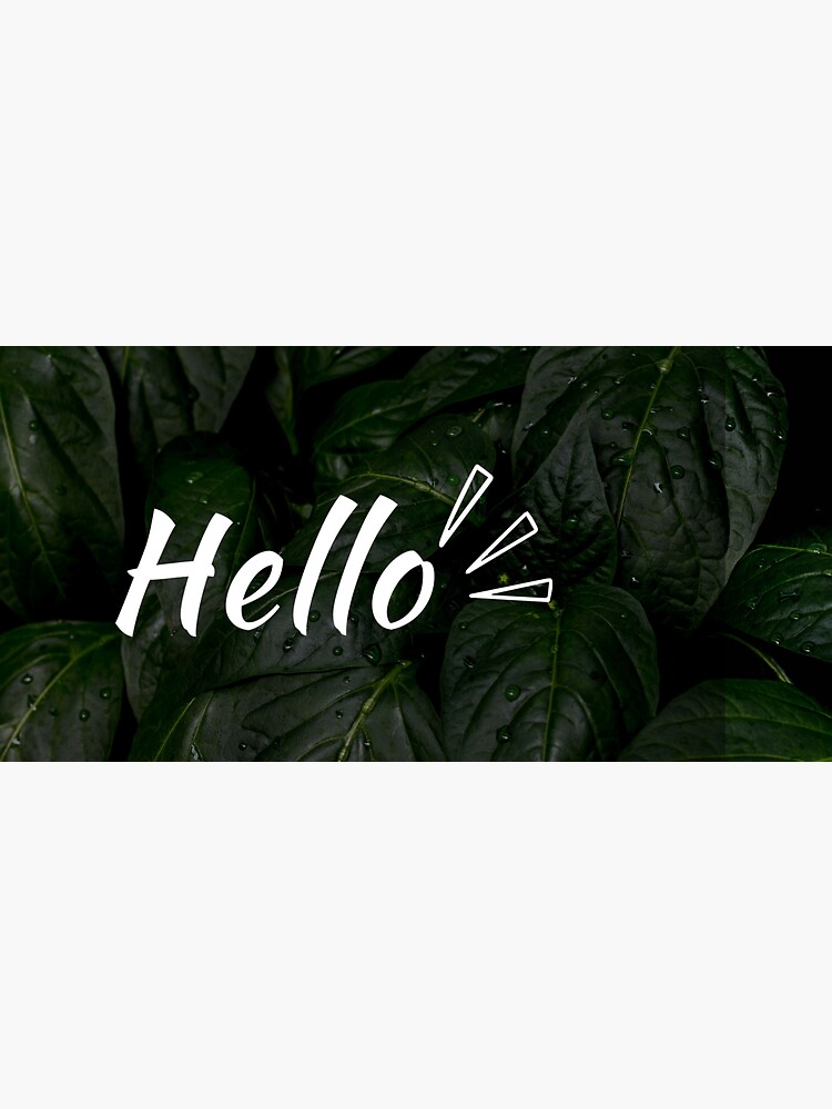 "Hello Nature" Sticker for Sale by Viralgemshop | Redbubble