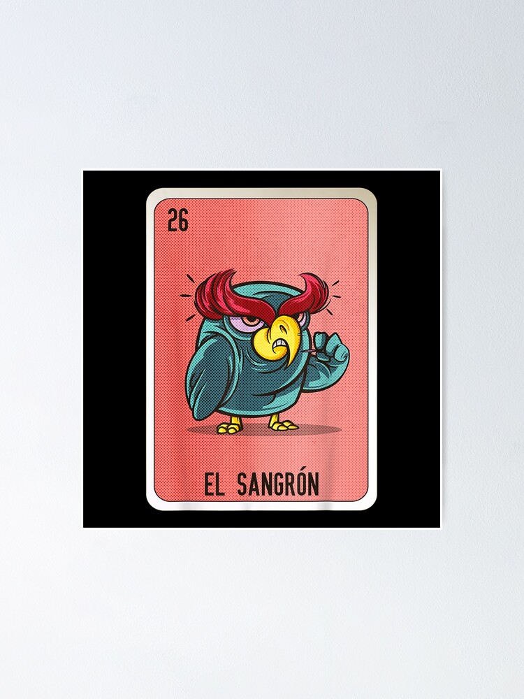 Póster «Cartones de bingo de lotería de jerga mexicana El Sangron» de ...