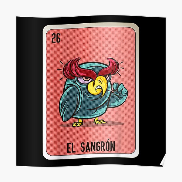 Póster «Cartones de bingo de lotería de jerga mexicana El Sangron» de ...