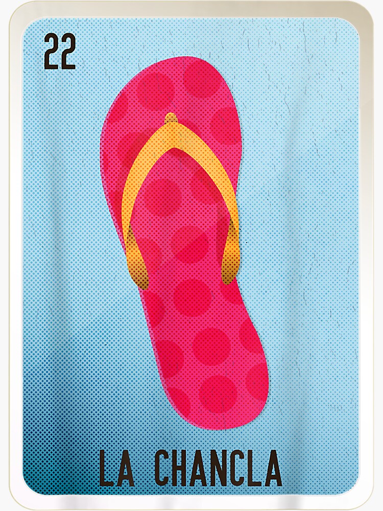 Pegatina «Cartones de Bingo de Lotería Mexicana La Chancla» de Shapovalovvadim | Redbubble