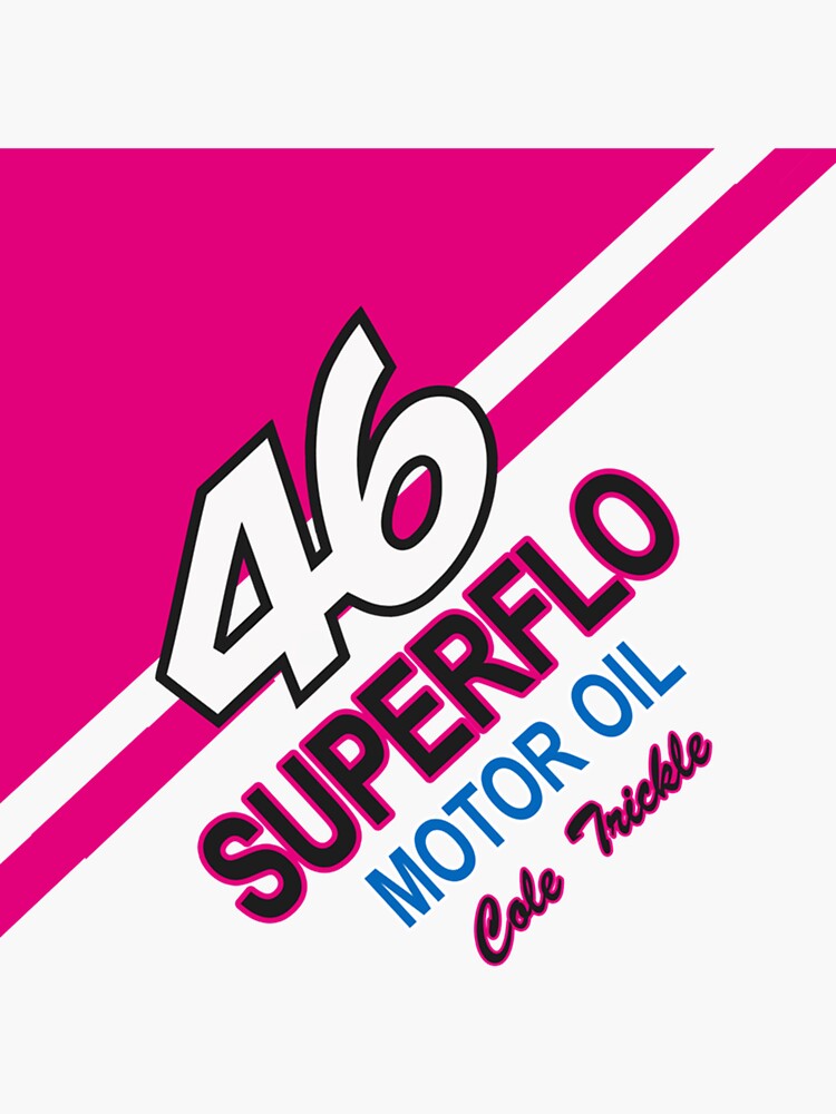 "Superflo motor oil cole trickle days of thunder" Sticker for Sale by ...