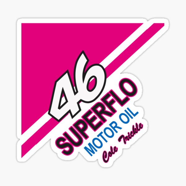"Superflo motor oil cole trickle days of thunder" Sticker for Sale by ...