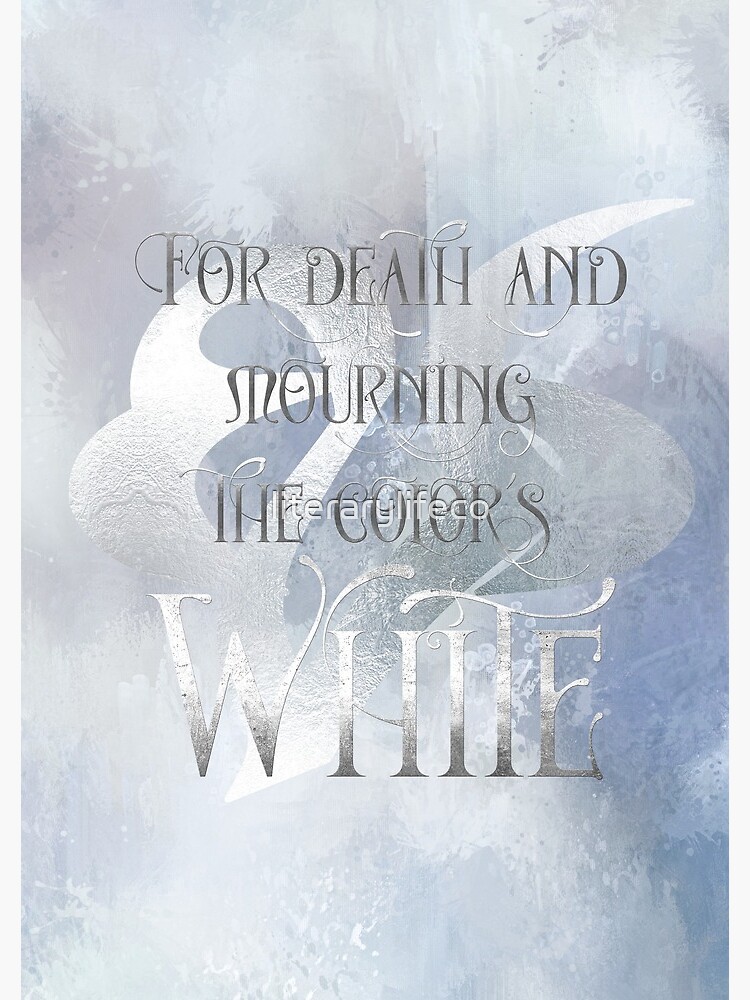 "For death and mourning the color's WHITE. Shadowhunter Children's ...
