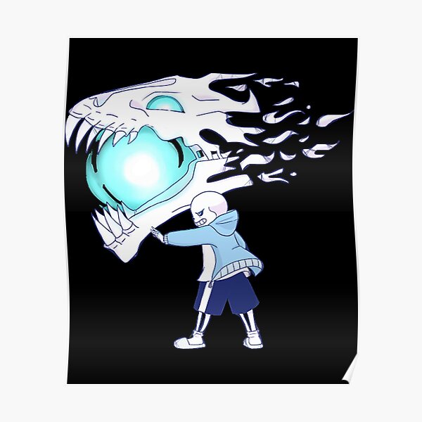 "Undertale - Sans and Gasterblaster" Poster for Sale by Bryanjor01 | Redbubble