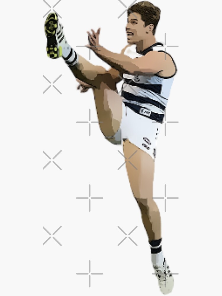 "Tom Hawkins Mid Flight Kick " Sticker for Sale by ijdesigns | Redbubble