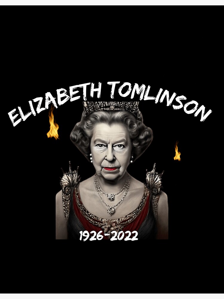 "queen Elizabeth Tomlinson 1926-2022" Sticker for Sale by Elpatal ...