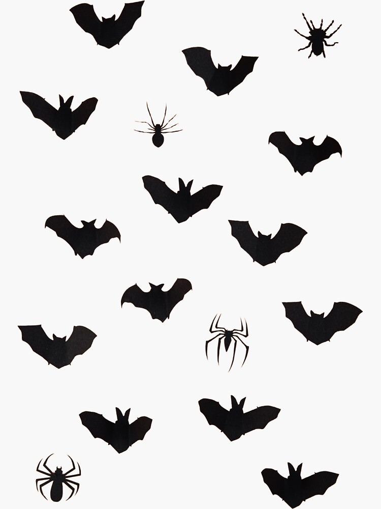 "Creepy bats and spiders" Sticker for Sale by ReignOfArt | Redbubble