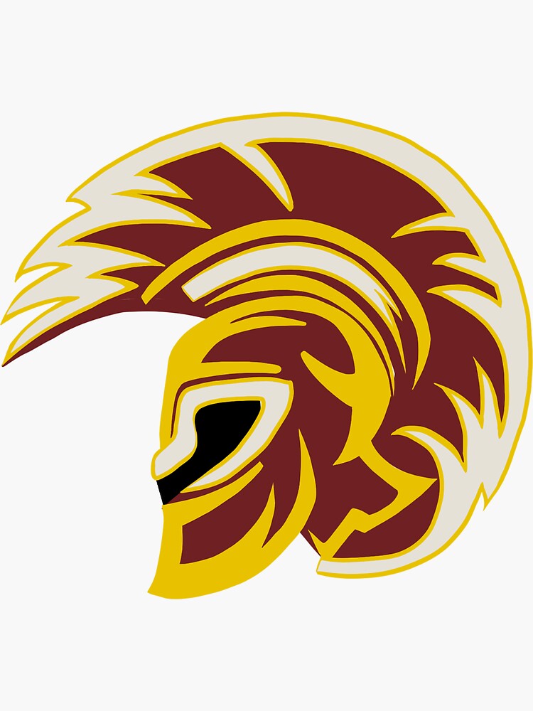 "Trojan Head - Helmet" Sticker for Sale by Echochi | Redbubble