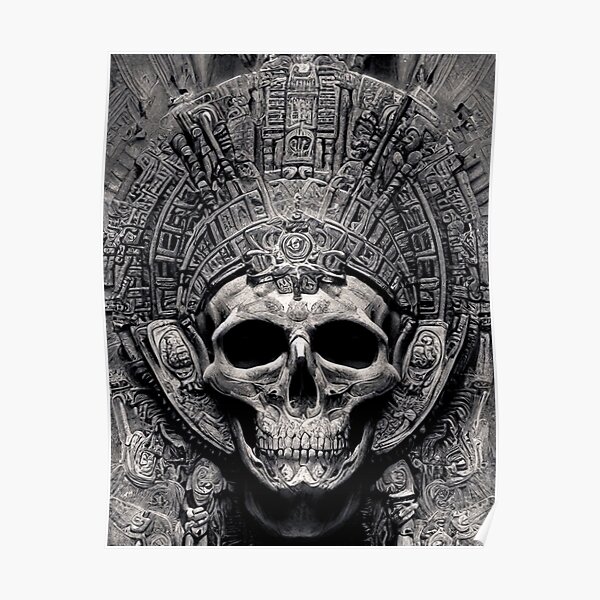 "Mayan God of Death" Poster for Sale by knurvs | Redbubble