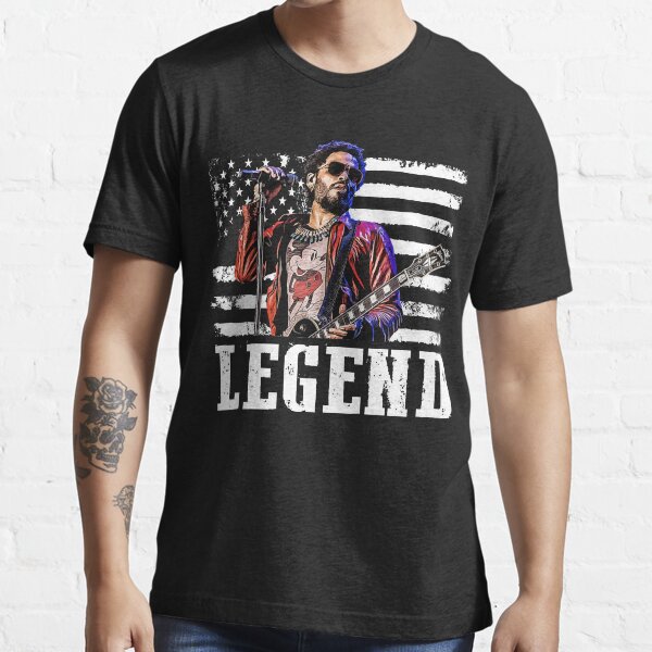 "Distressed American Flag Lenny Kravitz Music Legend Essential " T ...