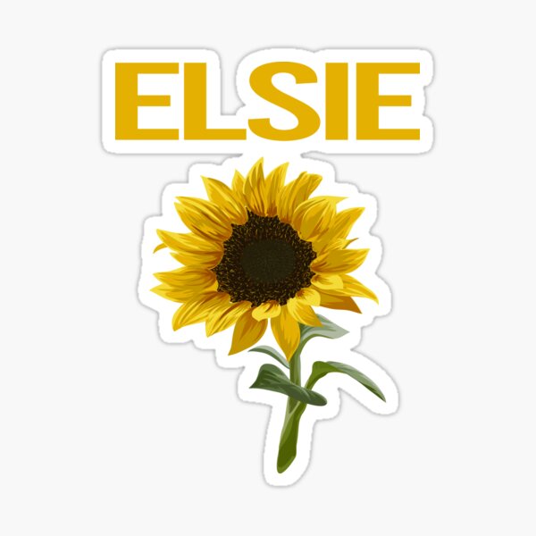 "Happy Sunflower Elsie" Sticker for Sale by NutmegKimberly | Redbubble