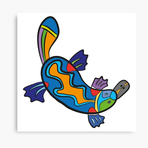 "Australia Aboriginal style platypus X-ray Art" Canvas Print for Sale ...