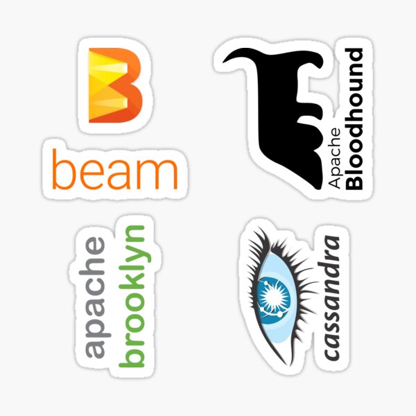 Apache Beam, Bloodhound, Brooklyn, Cassandra - 4x Sticker Combo Pack" Sticker for Sale by ...
