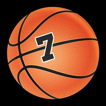 "Basketball ball number 7, seven" Sticker for Sale by TheCultStuff ...