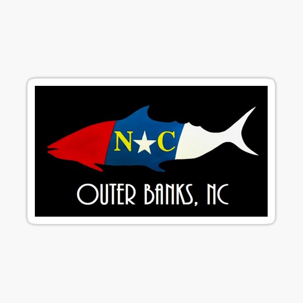 "NC Spanish Mackeral (Outer Banks, NC)" Sticker for Sale by barryknauff | Redbubble