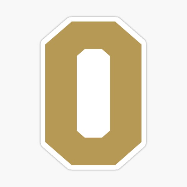 "Alphabet, Gold O, Sports letter O" Sticker for Sale by TheCultStuff ...