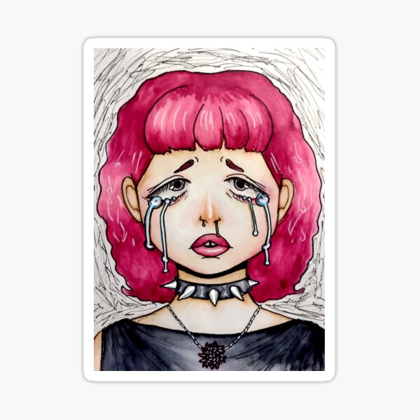 "Sad emo girl :(" Sticker for Sale by Emilyisok | Redbubble
