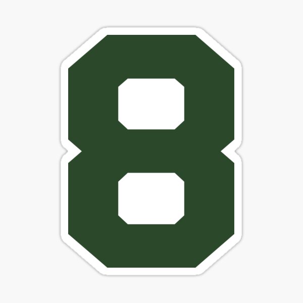 "Number 8, Dark green eight, Sports number 8" Sticker for Sale by ...