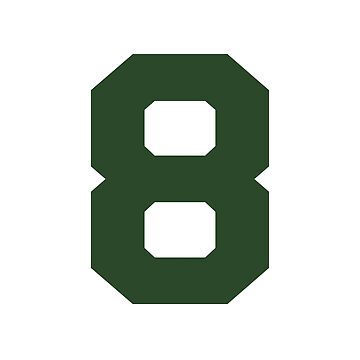 "Number 8, Dark green eight, Sports number 8" Sticker for Sale by ...