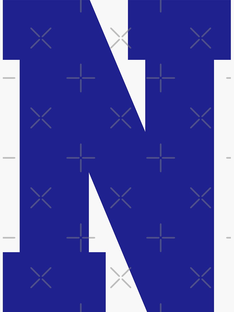 "Alphabet, Blue N, Sports letter N" Sticker for Sale by TheCultStuff | Redbubble