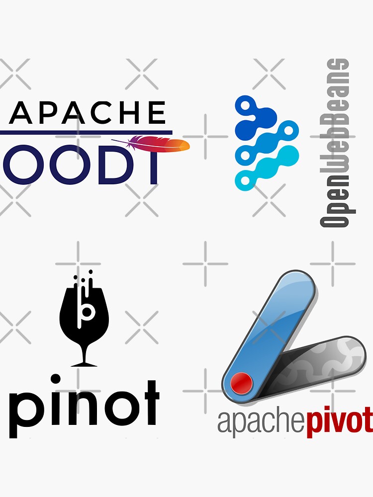 Apache OODT, OpenWebBeans, Pinot, Pivot - 4x Sticker Combo Pack ...