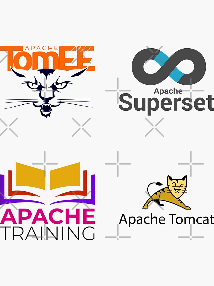 Apache Tomee Superset Training Tomcat 4x Sticker Combo Pack Sticker For Sale By