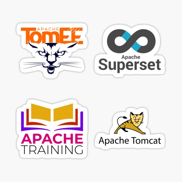Apache Tomee Superset Training Tomcat 4x Sticker Combo Pack