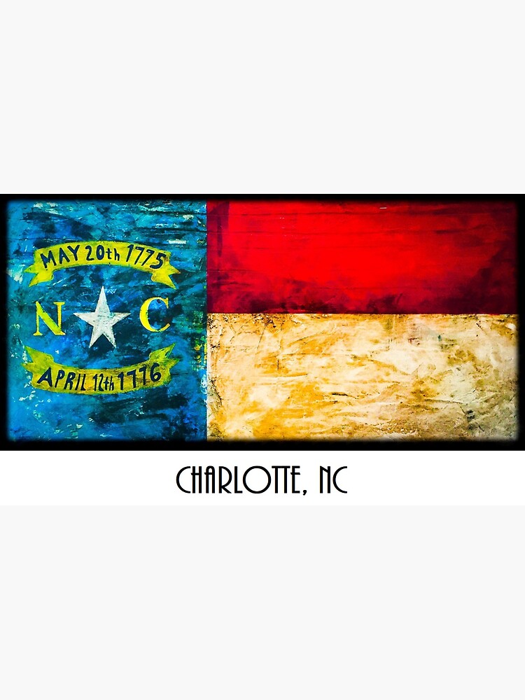 "NC Flag (Charlotte, NC)" Sticker for Sale by barryknauff | Redbubble
