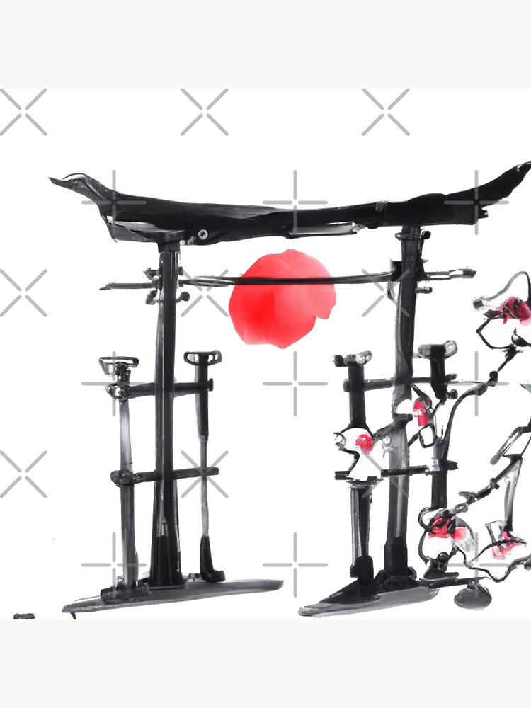 "Japan traditional sumi-e drawing, torii gate" Poster for Sale by ...